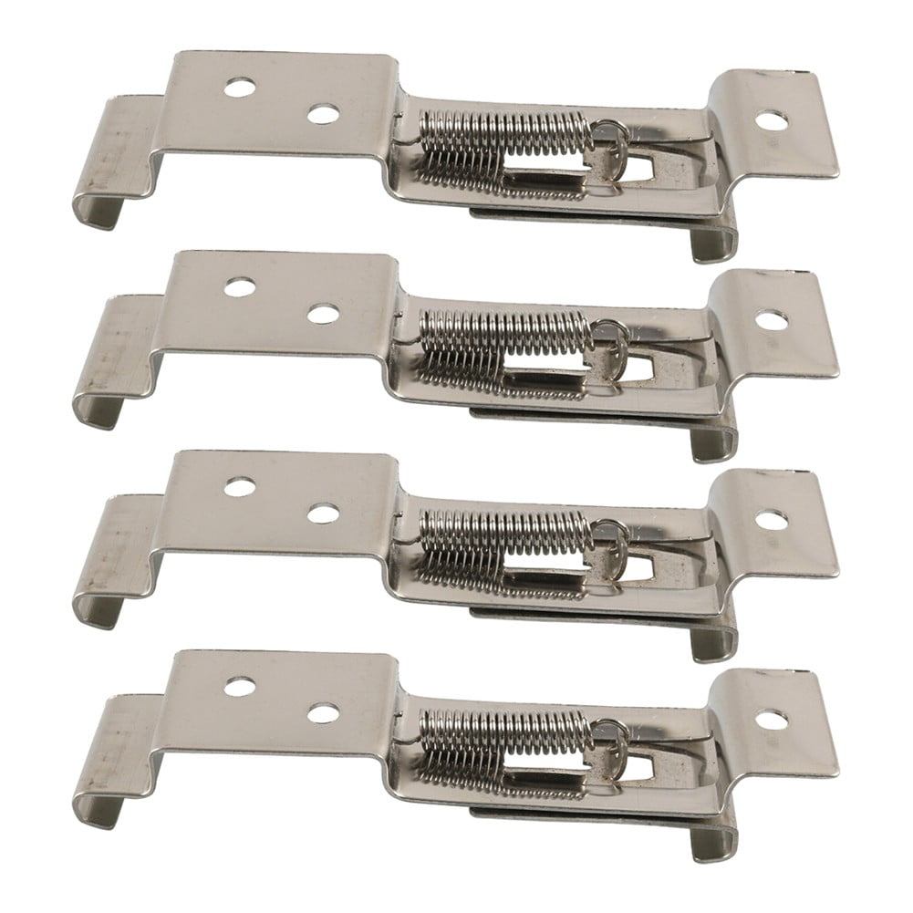 4Pcs Car License Plate Spring Loaded Stainless Steel Cars Frame Holder ...