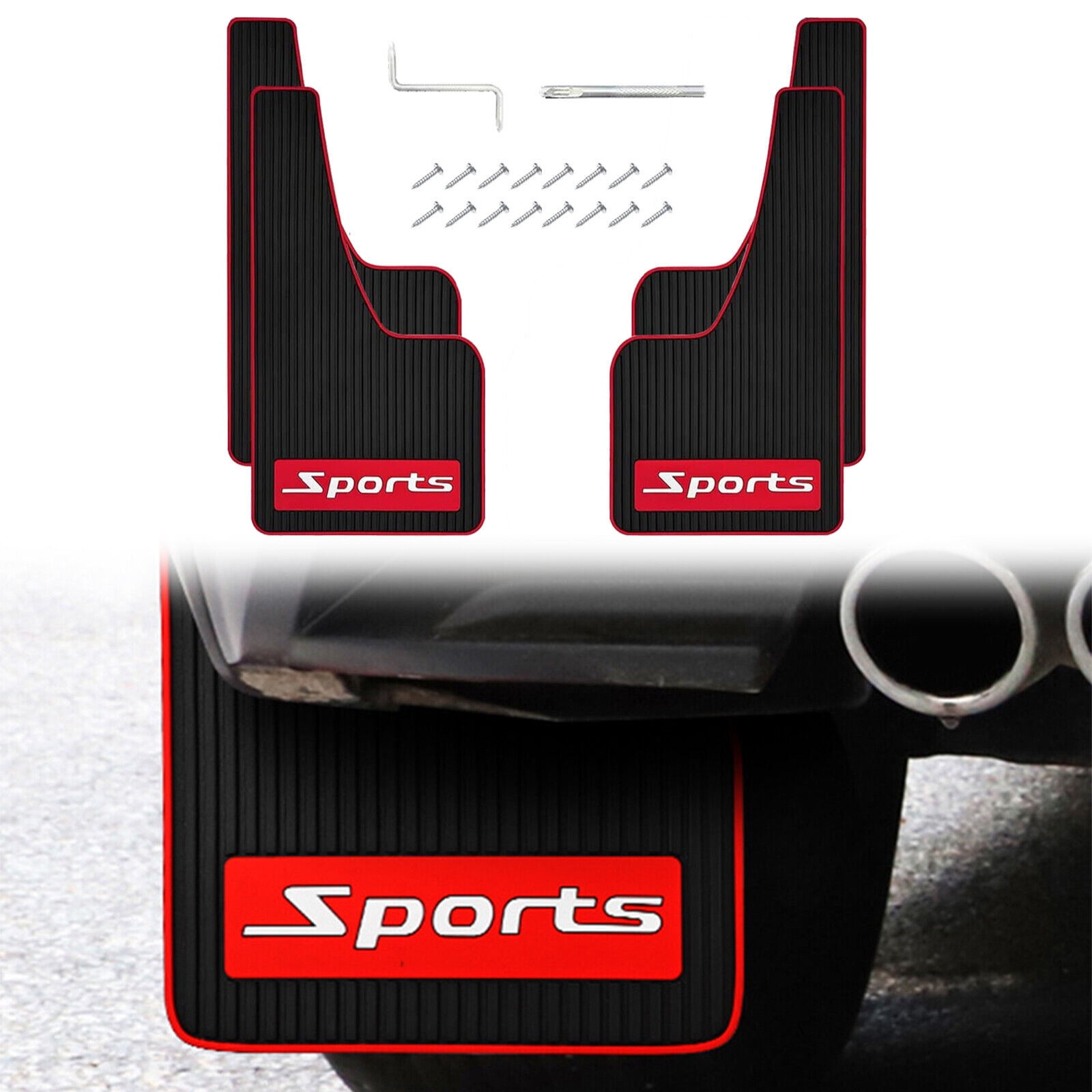 4Pcs Car Mud Flap Universal Splash Guards Mud Flaps Rubber Mudflaps for ...