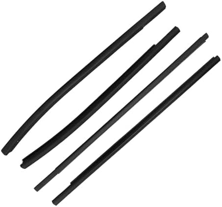 4Pcs Car Outer Door Window Moulding Trim Weatherstrip Seal Belt ...