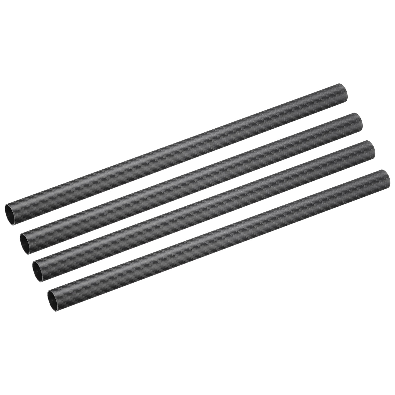 4Pcs Carbon Fiber Tubes 16 x 18 x 330mm Matte Surface Rod 3K Roll ...