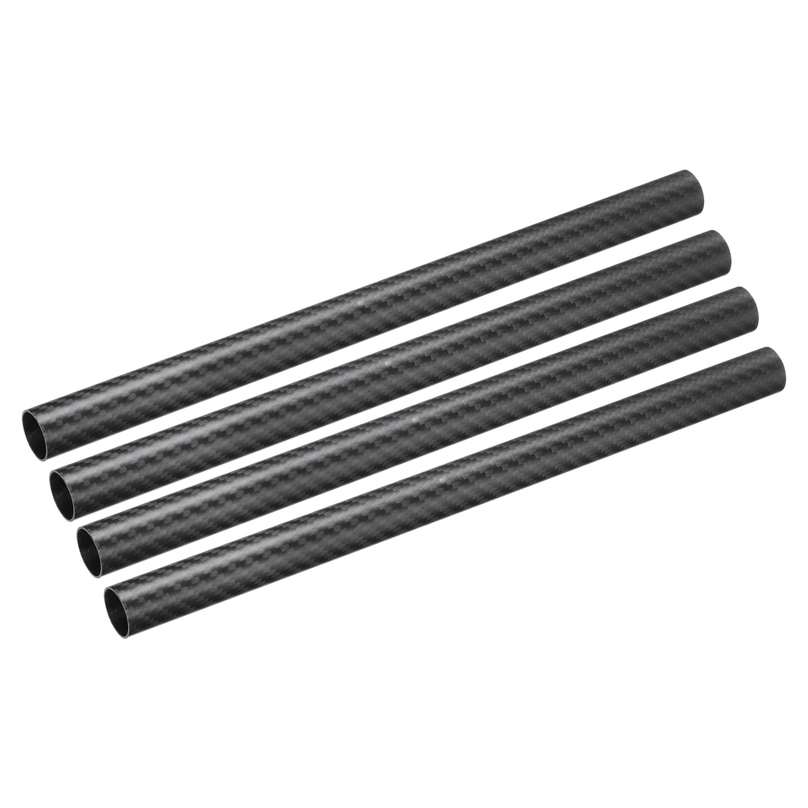 4Pcs Carbon Fiber Tubes 20 x 22 x 330mm Matte Surface Rod 3K Roll ...