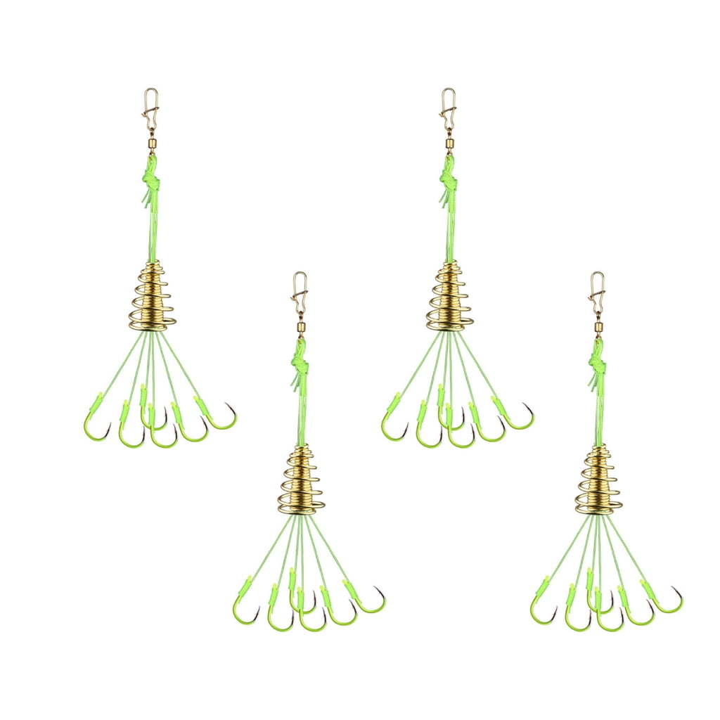 4Pcs Carbon Steel Fishing Explosions Hook Spherical Feeder Hanging ...