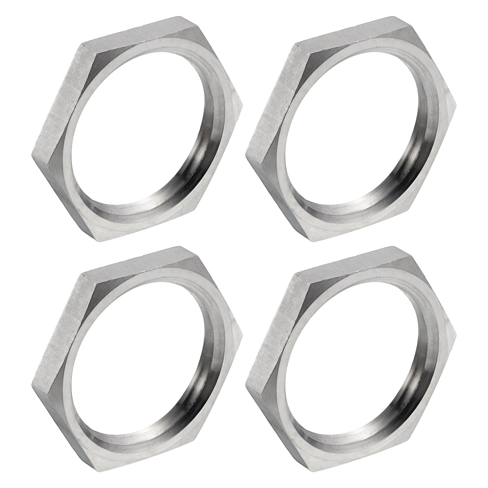 4Pcs Cast Pipe Fitting Hex Locknut, 304 Stainless Steel Hex Lock Nut ...