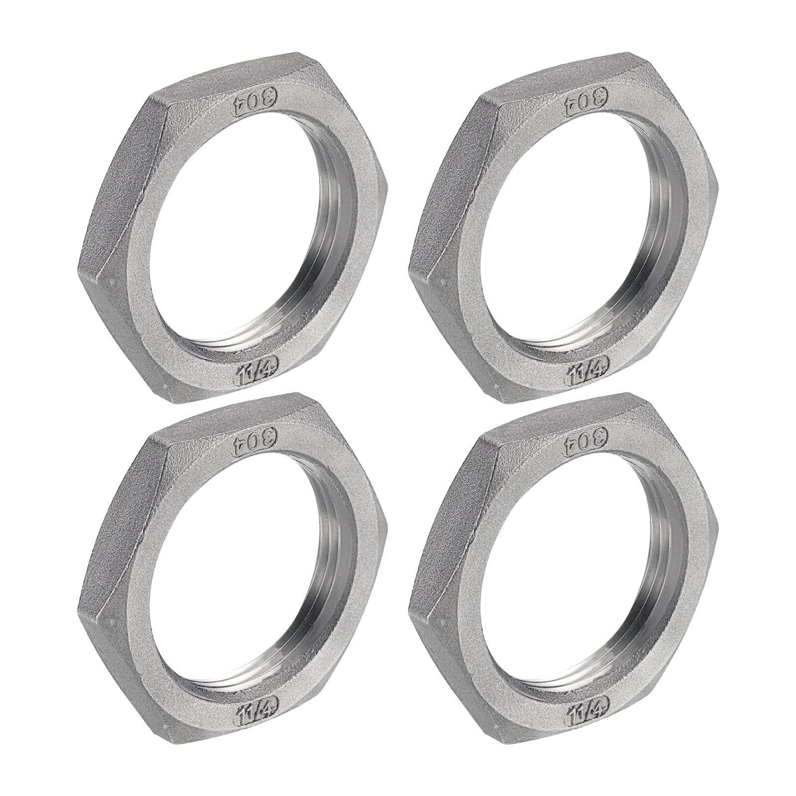 4Pcs Cast Pipe Fitting Hex Locknut, 304 Stainless Steel Hex Lock Nut PT ...