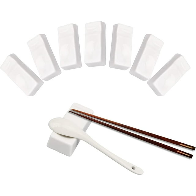 4Pcs Ceramics Chopsticks Rests Spoon Stand Fork Holder for Dinning ...