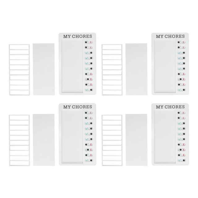 4pcs Checklist Board DIY Production Recyclable Portable Chore Checklist Detachable Chore Chart ...