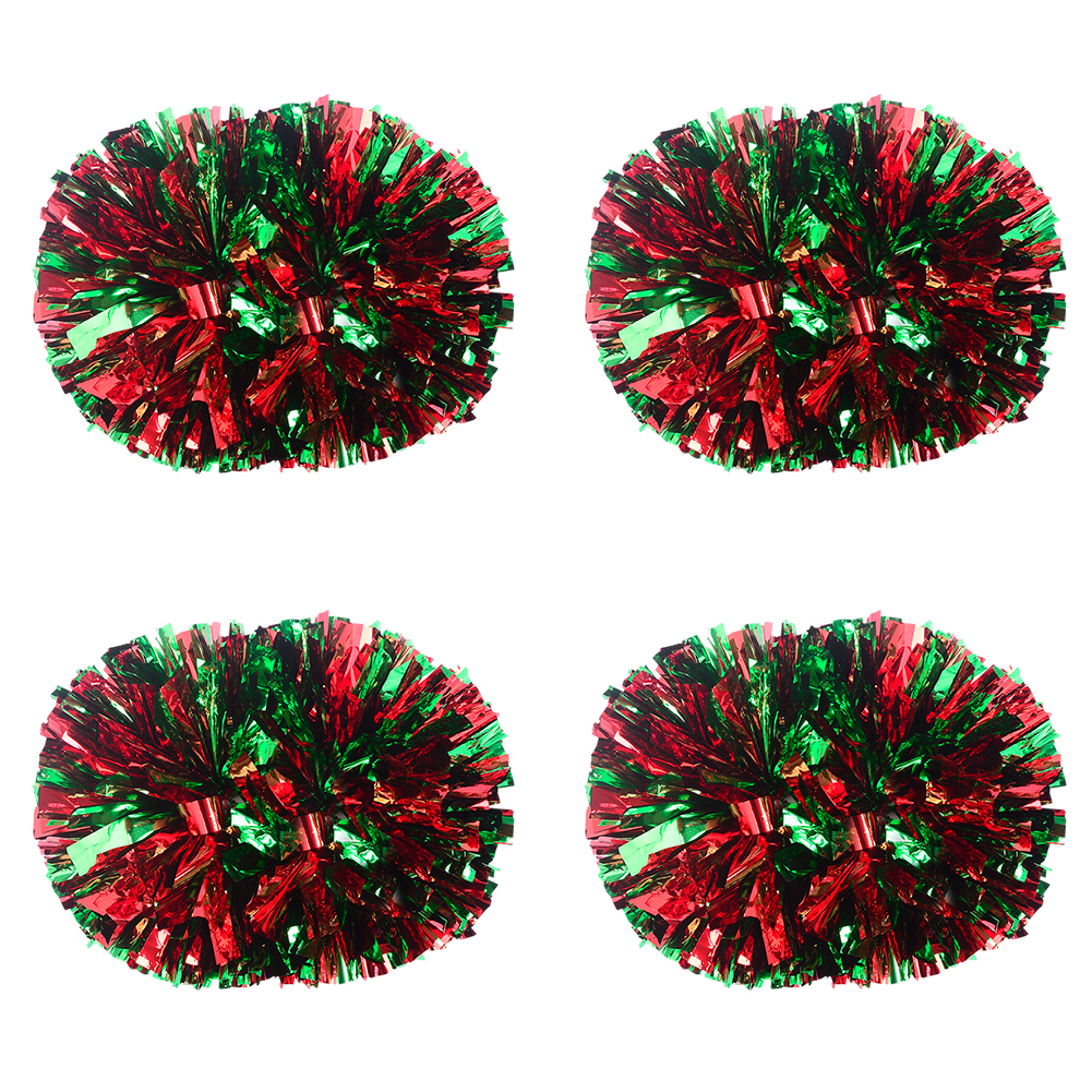 4Pcs Cheer Poms Handmade PET Dance Poms Performance Colorful Balls ...