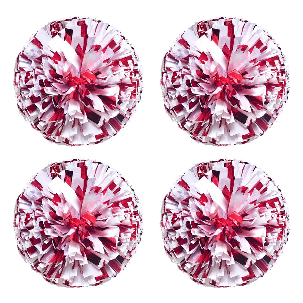 4Pcs Cheer Poms Pearl Glitter Handheld Flower Props for School Sports ...