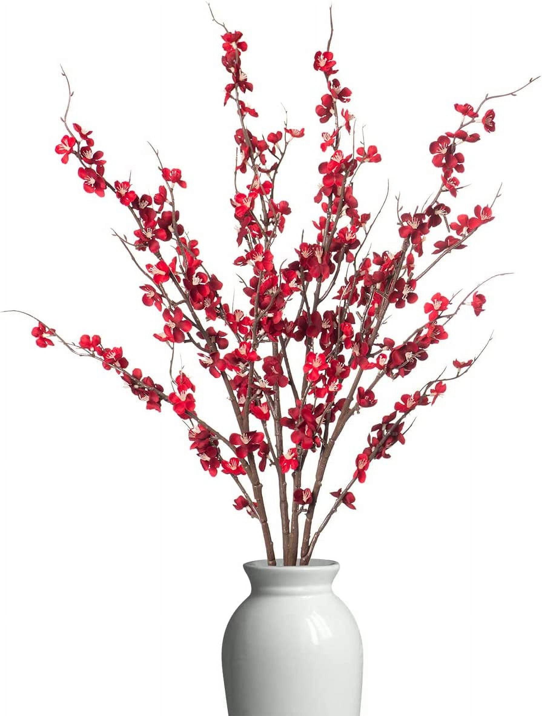 4Pcs Cherry Blossom Branches Artificial Flowers for Spring Summer ...