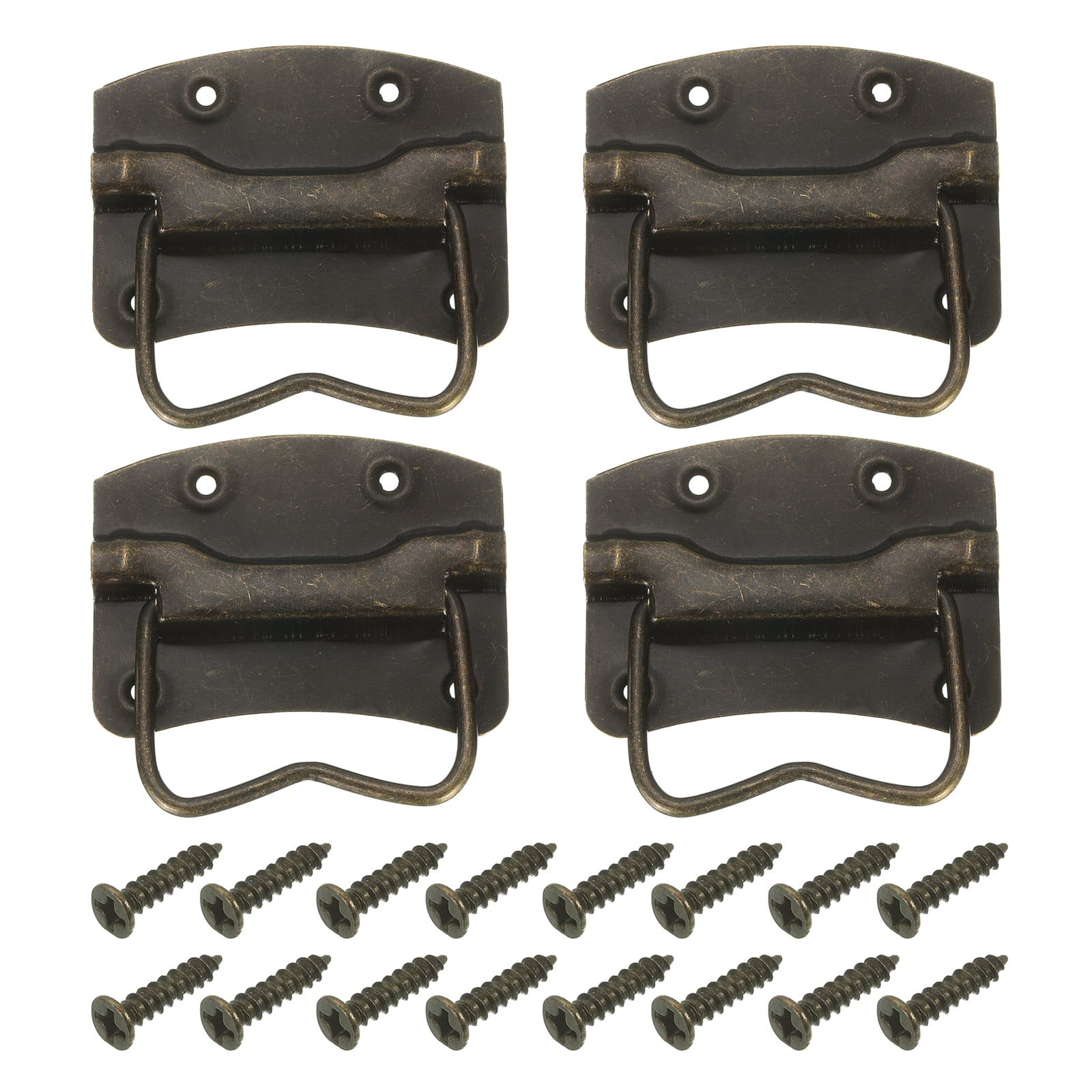 4Pcs Chest Handles, 64x61mm Wooden Box Ring Pull Lifting Handle, Bronze ...