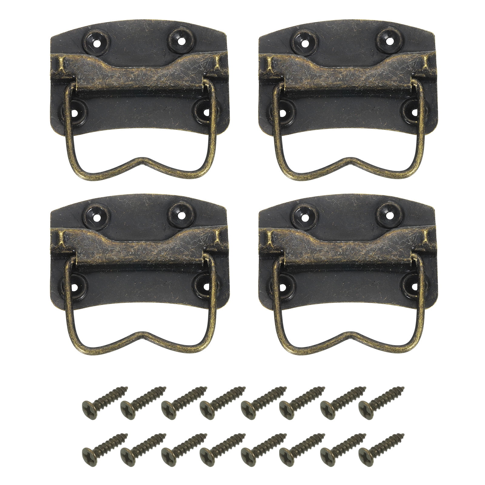 4Pcs Chest Handles, 76 x 50mm Wooden Box Ring Pull Lifting Handle ...