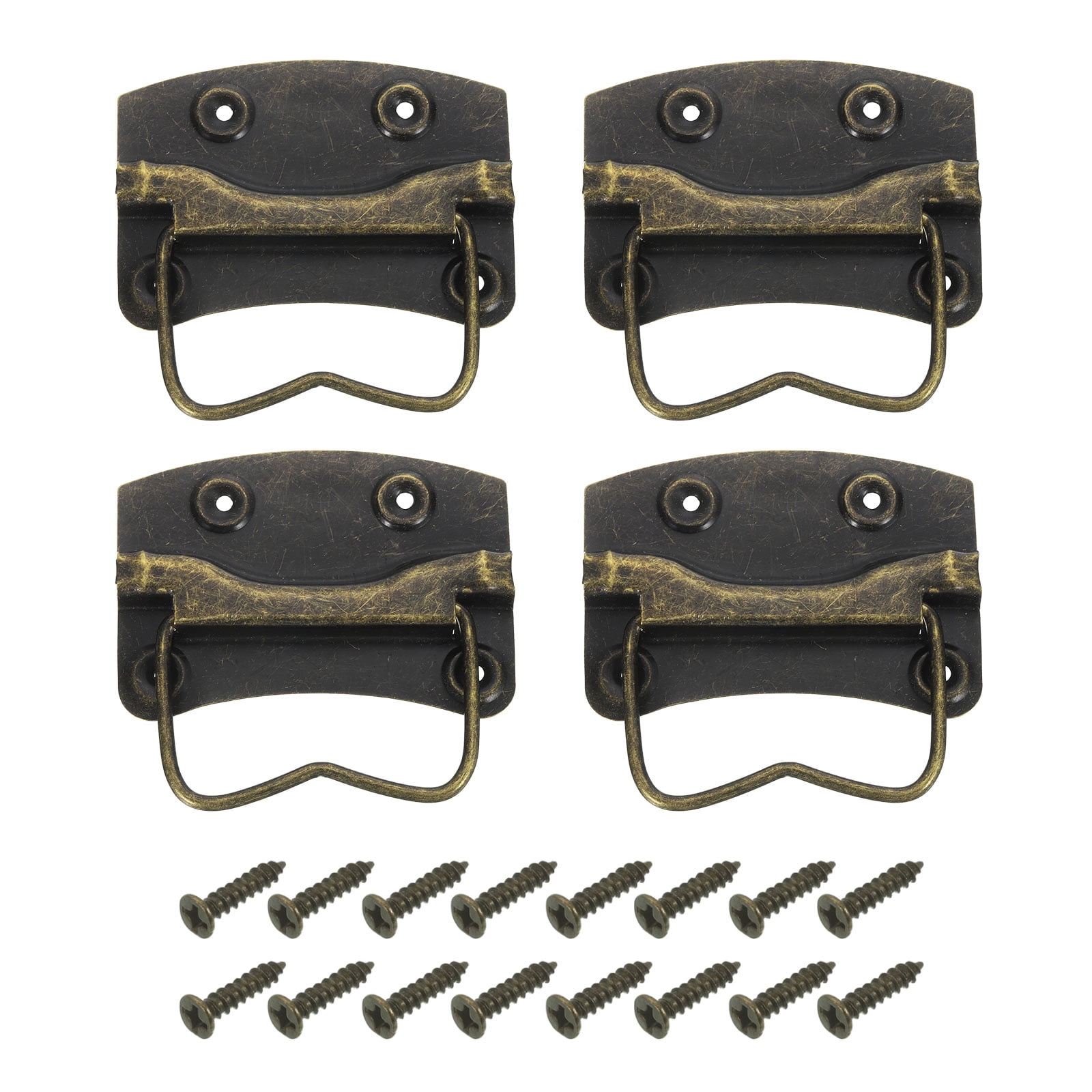 4Pcs Chest Handles, 88 x 58mm Wooden Box Ring Pull Lifting Handle ...