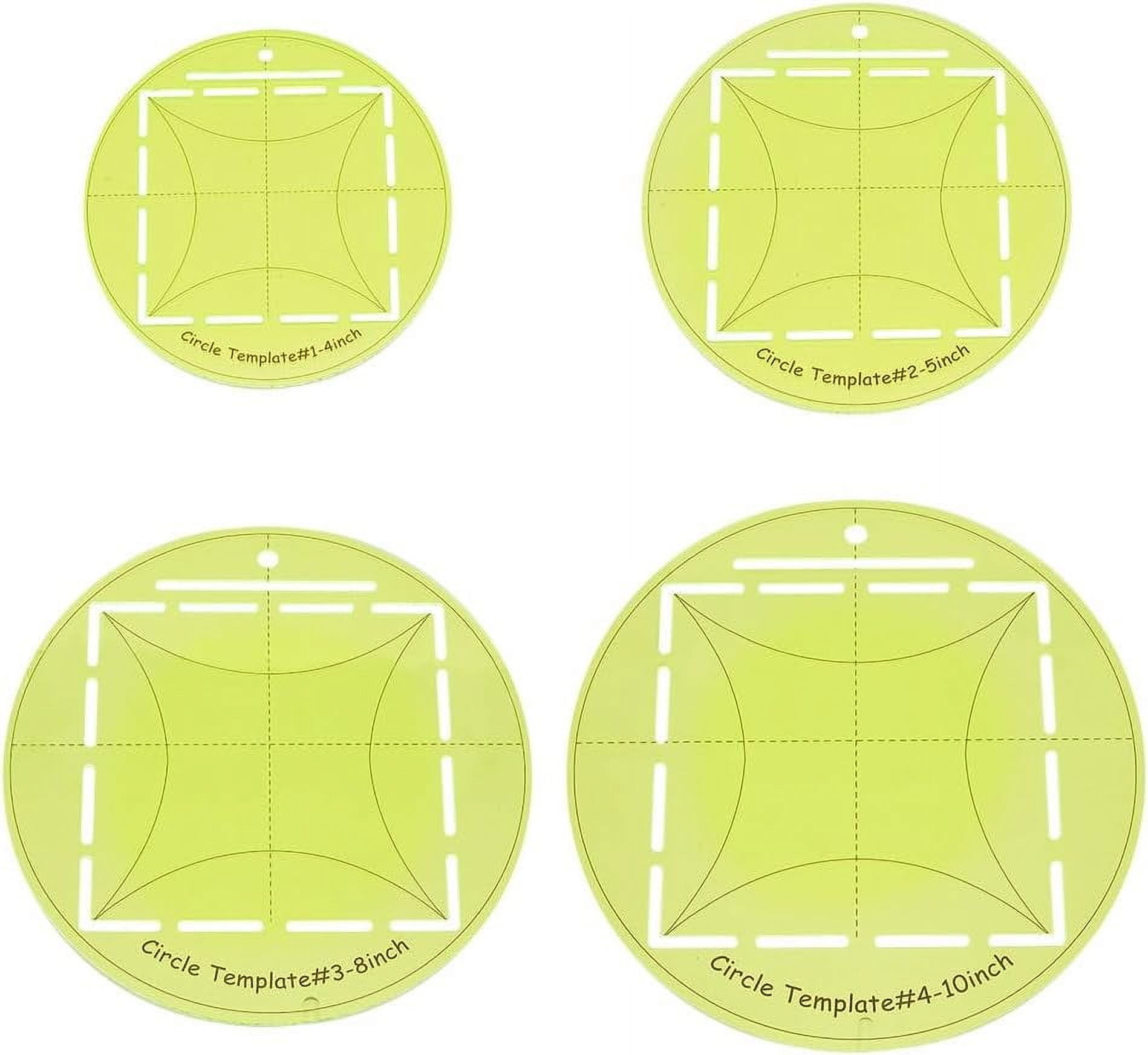 4Pcs Circle Quilting Template 4/5/8/10 Inch Acrylic Circle Templates ...