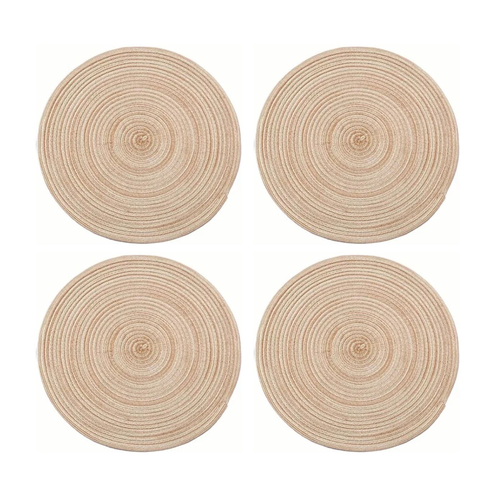 4Pcs Circular Cup Mat,Nordic Style Round Placemats Insulation Coaster ...