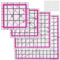 4Pcs Clear Acrylic Quilting Ruler Set with Measurement Markings for ...