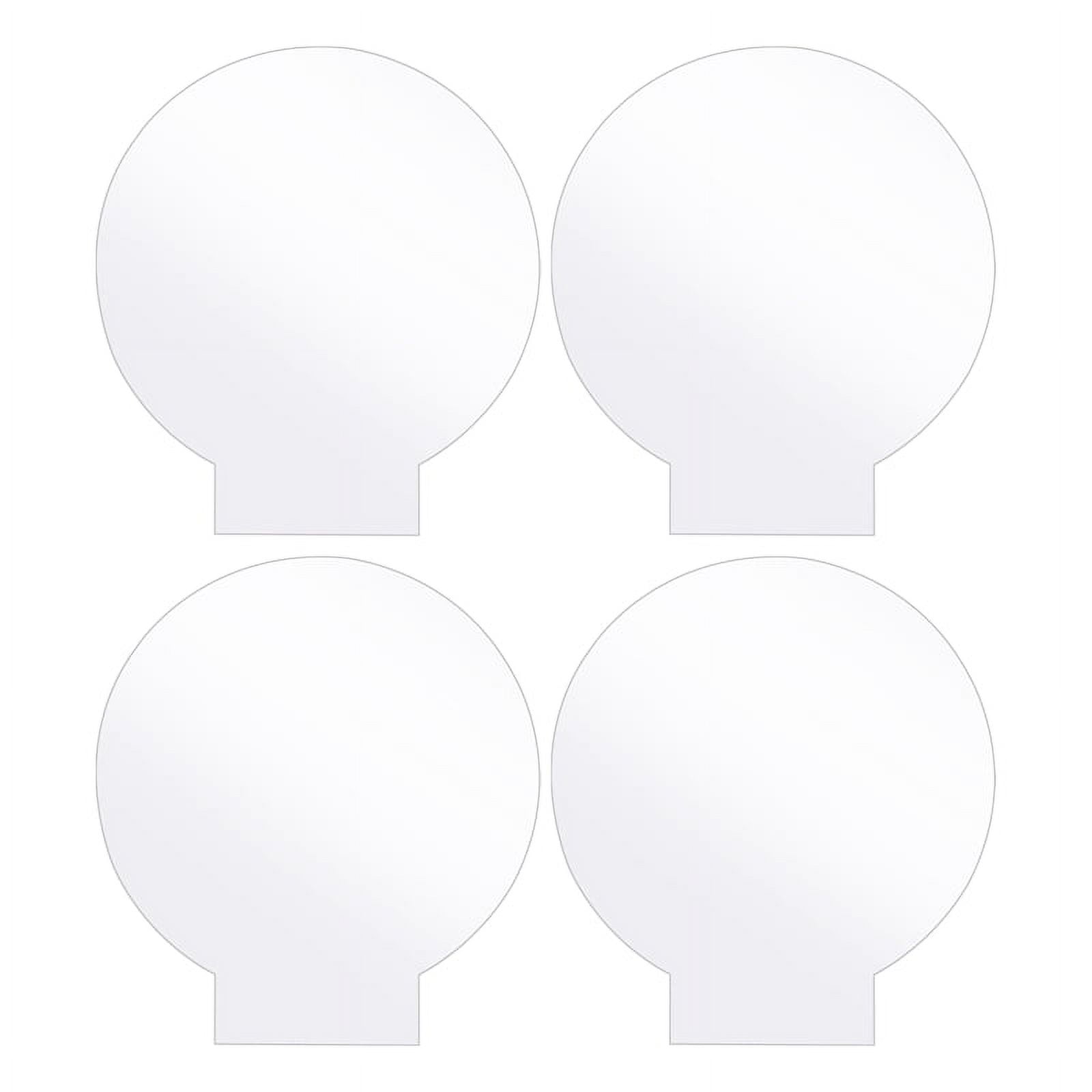 4Pcs Clear Acrylic Sheet Round Panel Thick (4mm) Plastic Board for LED ...