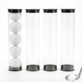 Clear Golf Ball Storage Tubes with Lids 4 Pack Portable Plastic Golf ...