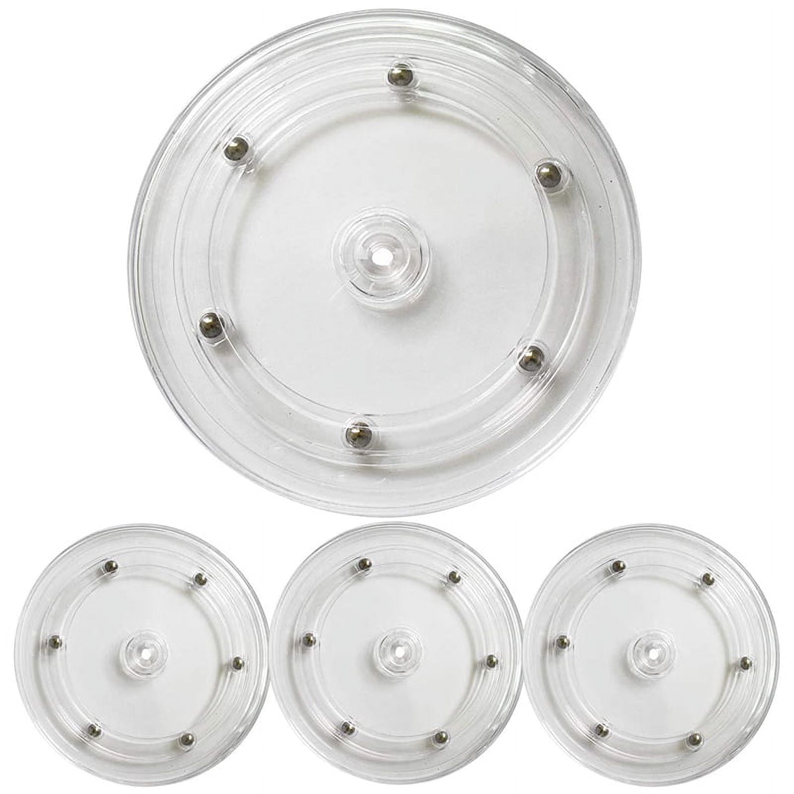 Walmart 4Pcs Clear Acrylic Lazy Susan Turntable, 6" Bearing for Cake ...