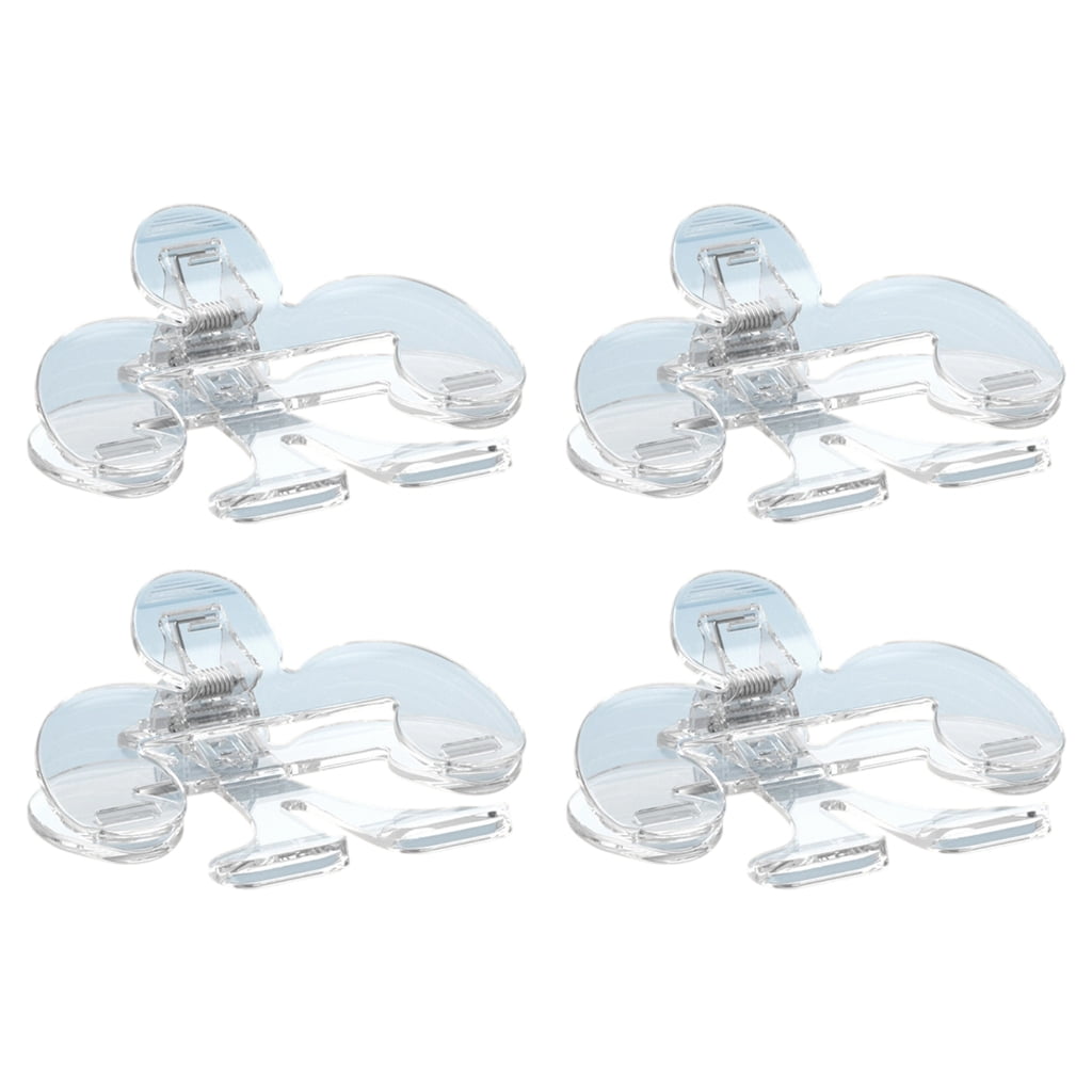 4Pcs Clear Paper Clip Paper Clamp Document Organiser Clip Food Bag Clip ...
