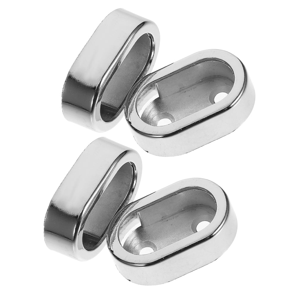 4Pcs Closet Pole Socket Flange Rod Holders Closet Rod Brackets Closet ...