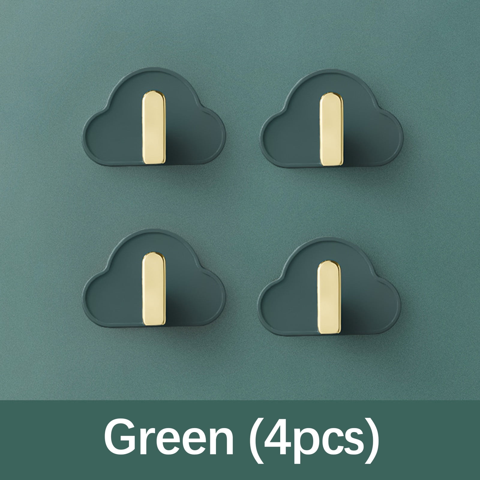 4Pcs Cloud Adhesive Hooks, Cute Wall Hangers without Nails, Colorful ...