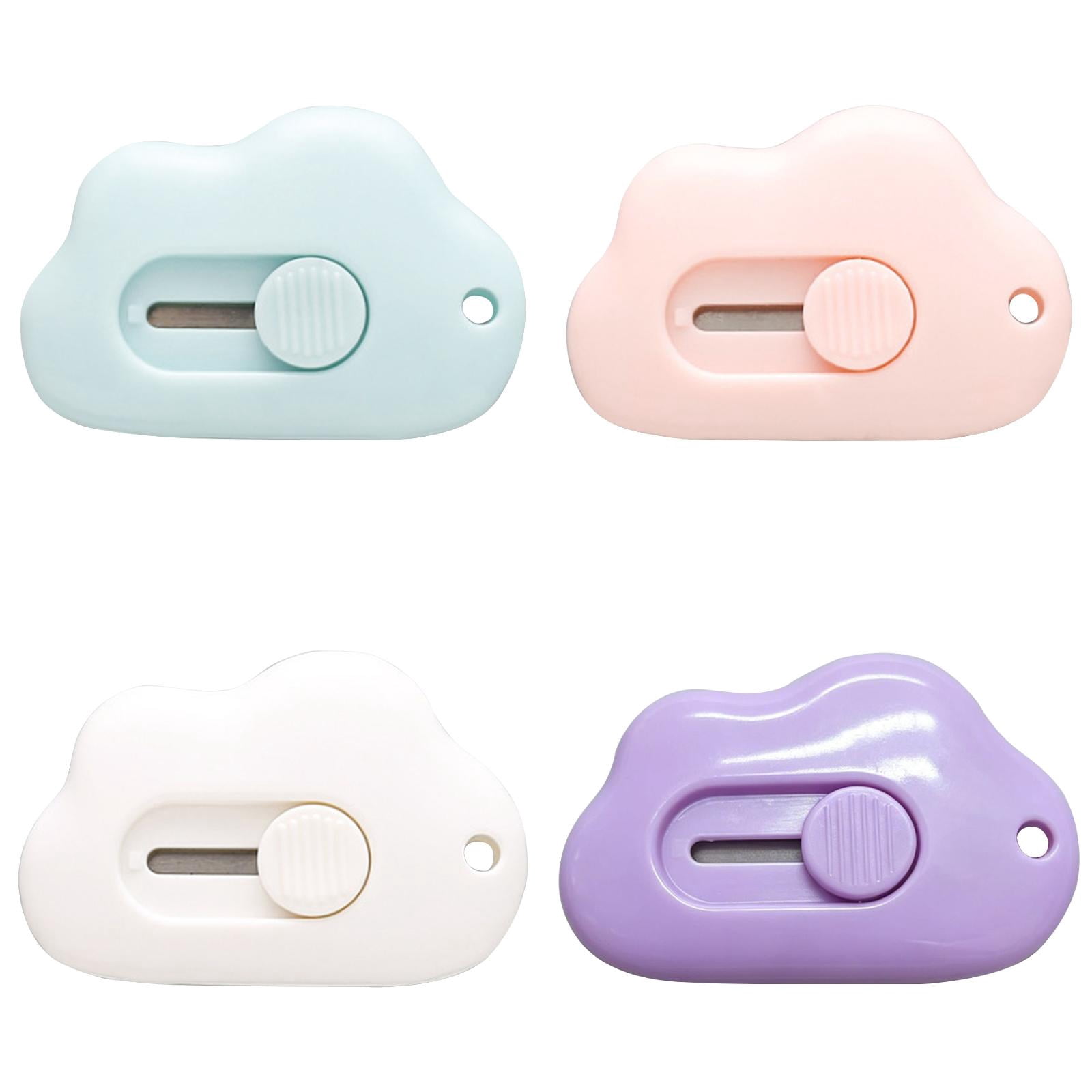 4Pcs Cloud Shaped Retractable Box Cutters, Mini Letter Openers for ...