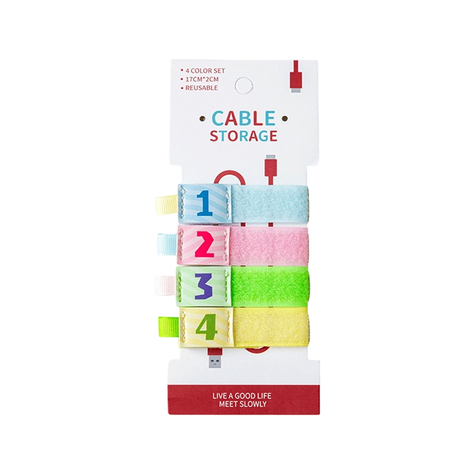 4Pcs Colorful Cartoon Cable Tie Practical Nylon Cord Organizers For ...