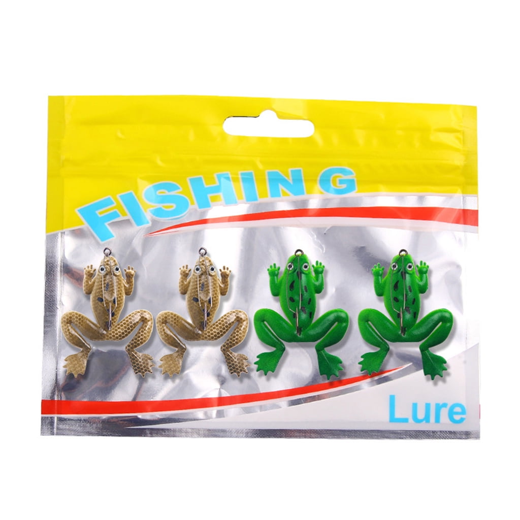 4Pcs Colorful Soft Bionic for Fishing Lure Single Hook Simulation Fake ...