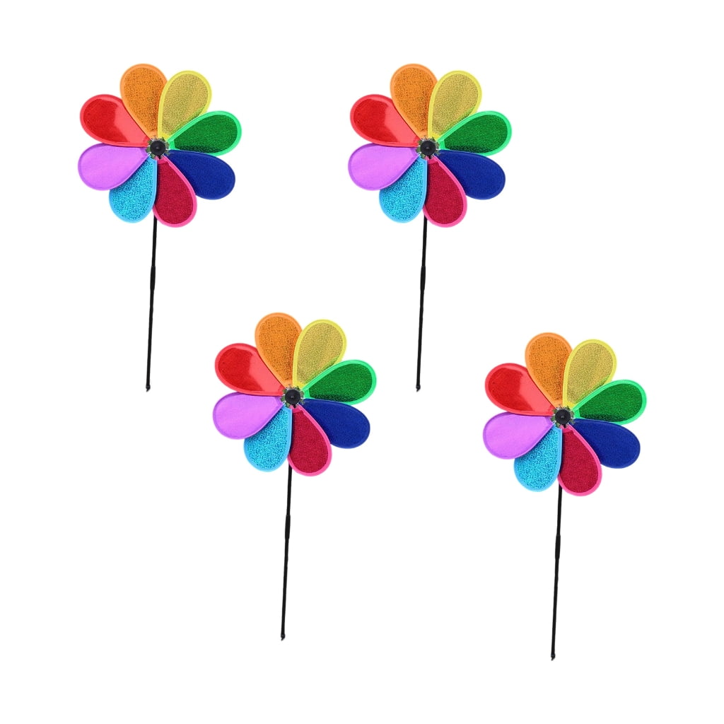 4Pcs Colorful Windmill Spinner Reflective Pinwheels Bird Device ...