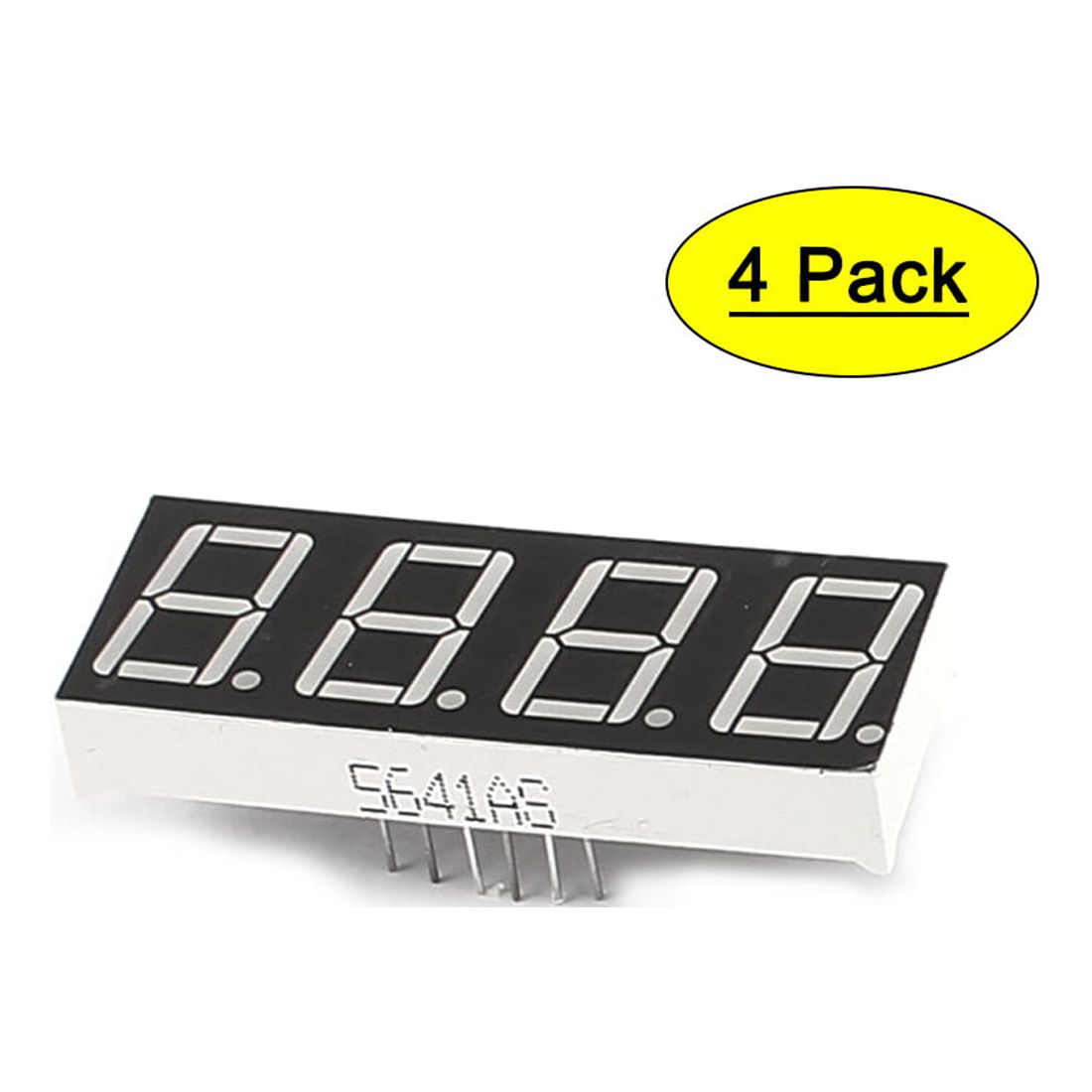 4Pcs Common Cathode 12 Pin 4 Bit 7 Segment 0.56" Red Display Digital ...