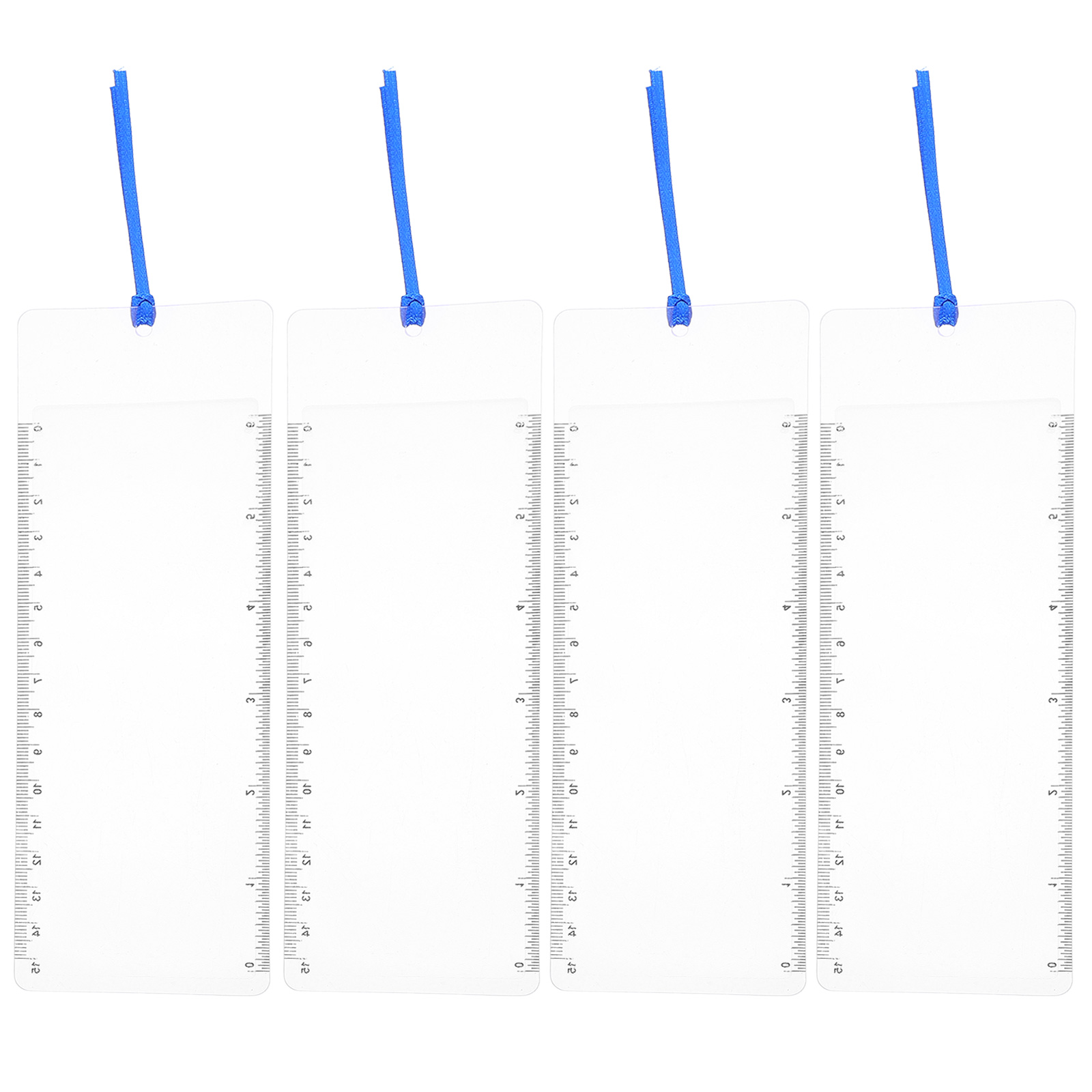 4Pcs Compact PVC Bookmark Magnifier with Ruler 3x Magnification for ...