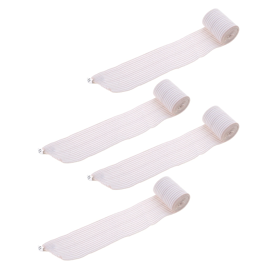 4Pcs Compression Bandage Wrap with Clip, Sports Bandages Tape for Ankle ...