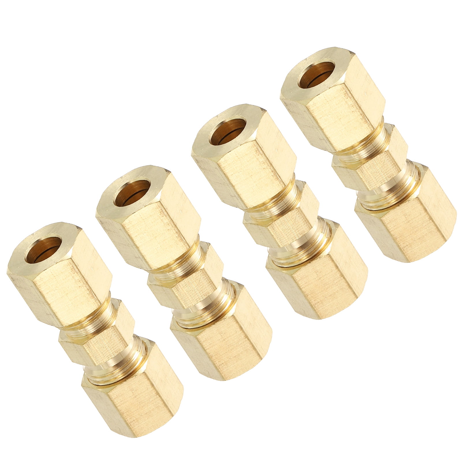 4Pcs Compression Tube Pipe Fittings, 1/4" Compression Union Connector Adapter - Walmart.com