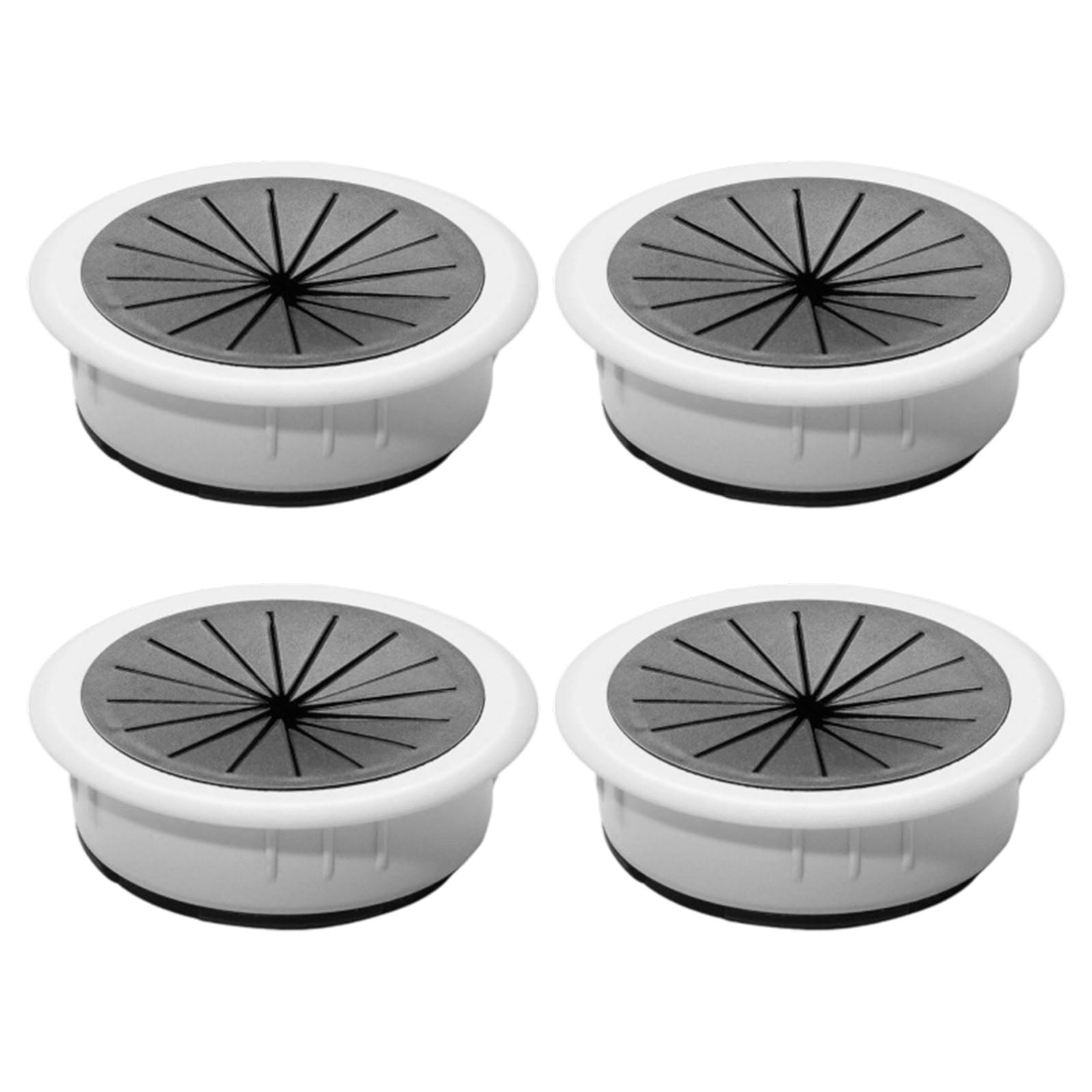 4Pcs Computer Desk Cable Hole Cover Plastic Desktop Cable Organization ...