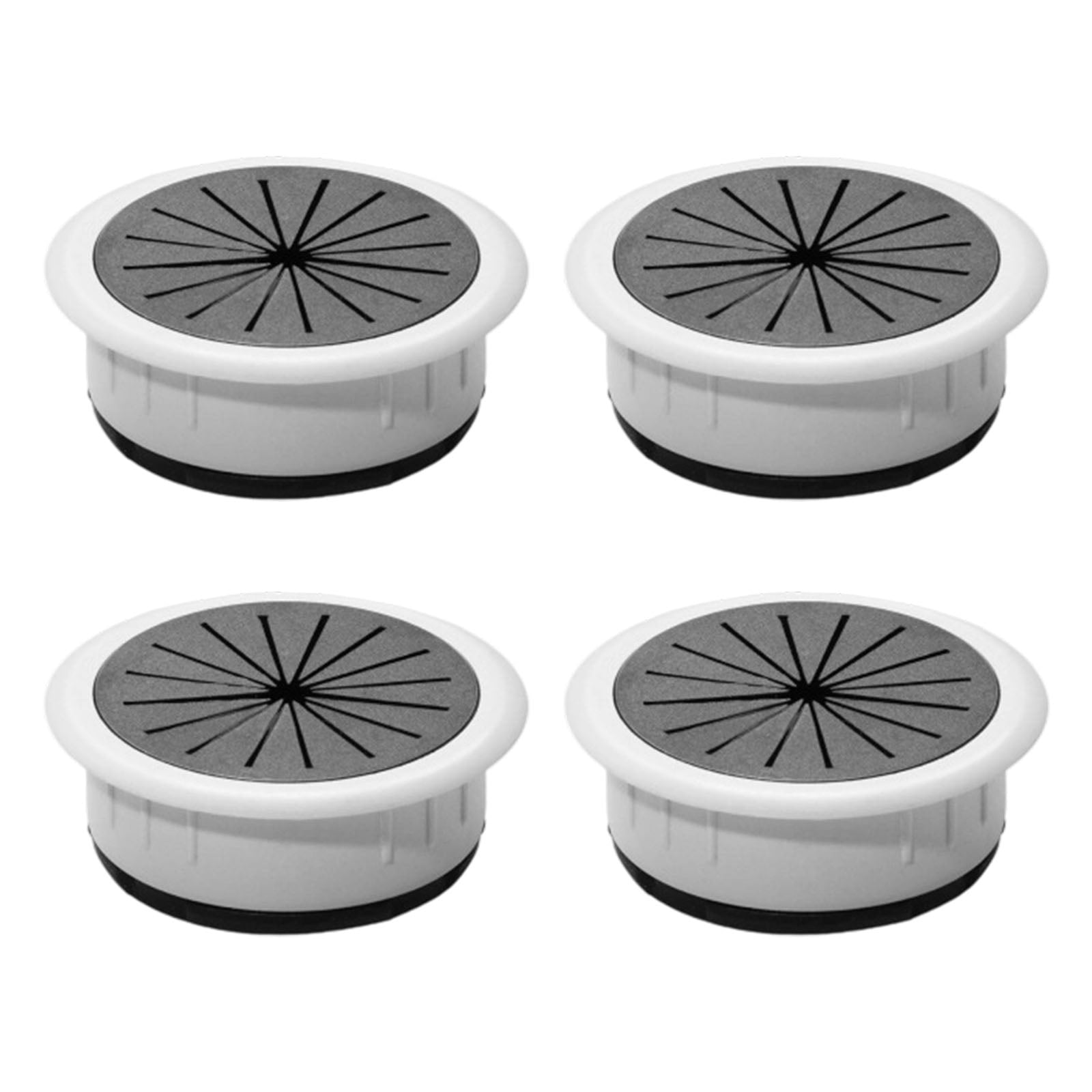 4Pcs Computer Desk Cable Hole Cover Plastic Desktop Cable Organization ...