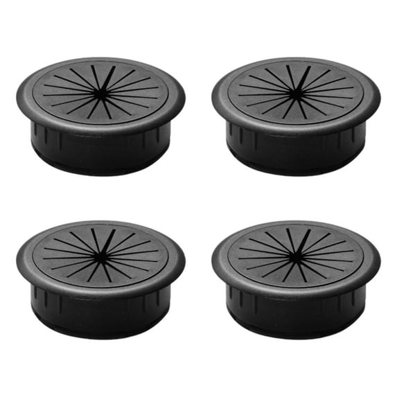 4Pcs Computer Desk Cable Hole Cover Plastic Desktop Cable Organization ...