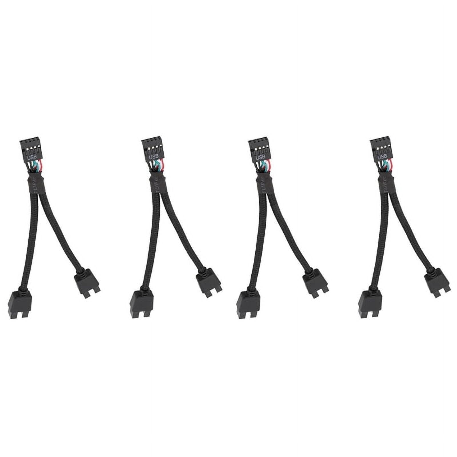 4Pcs Computer Motherboard USB 2.0 9 Pin to Dual 9 Pin Extension Cable Y ...