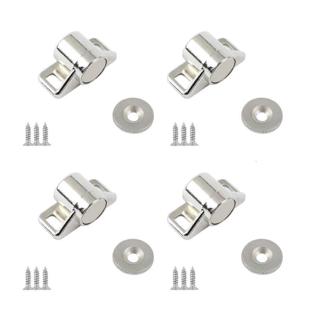 4Pcs Concealed Mounting Cabinet Door Magnetic Stopper Cupboard Closer ...