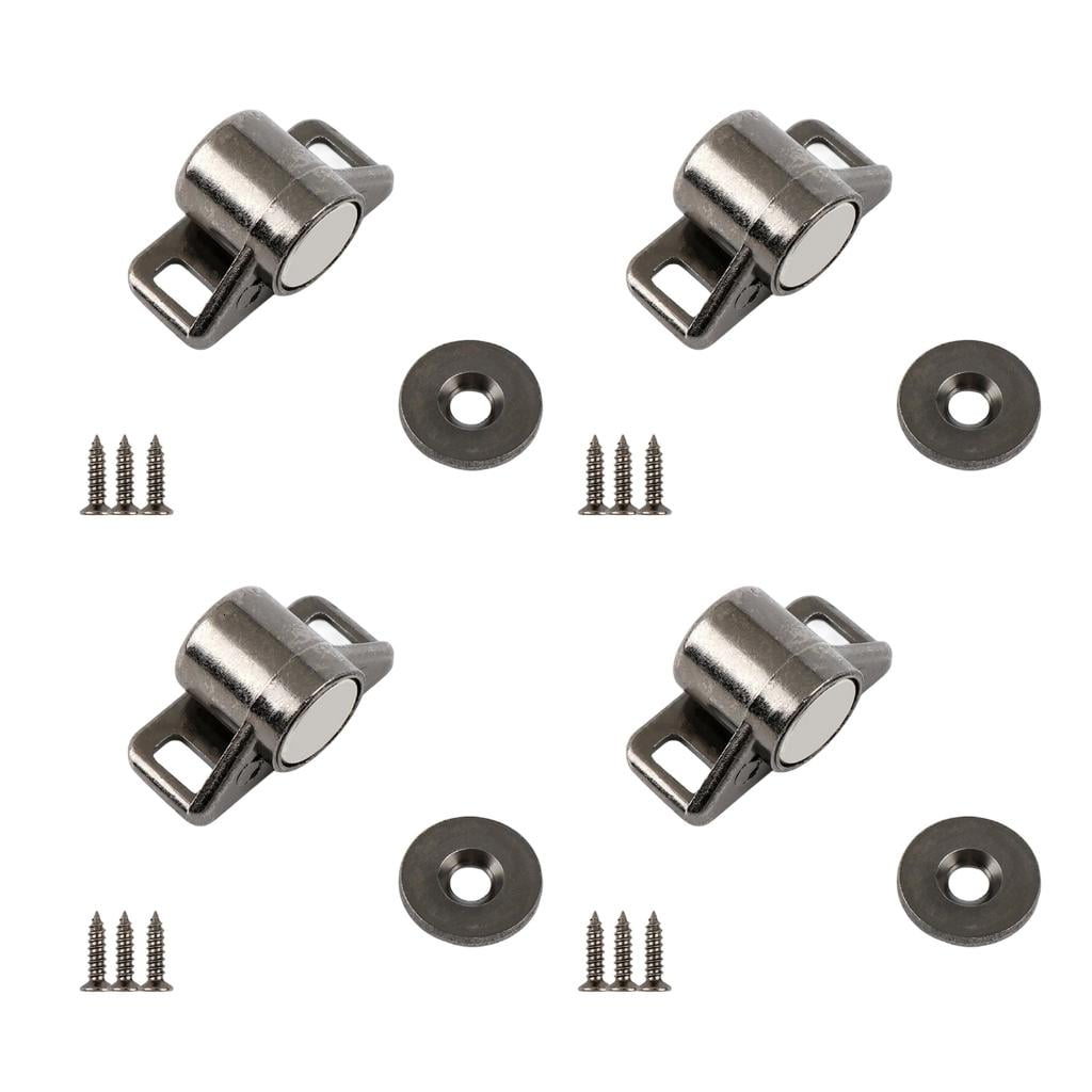 4Pcs Concealed Mounting Cabinet Door Magnetic Stopper Cupboard Closer ...