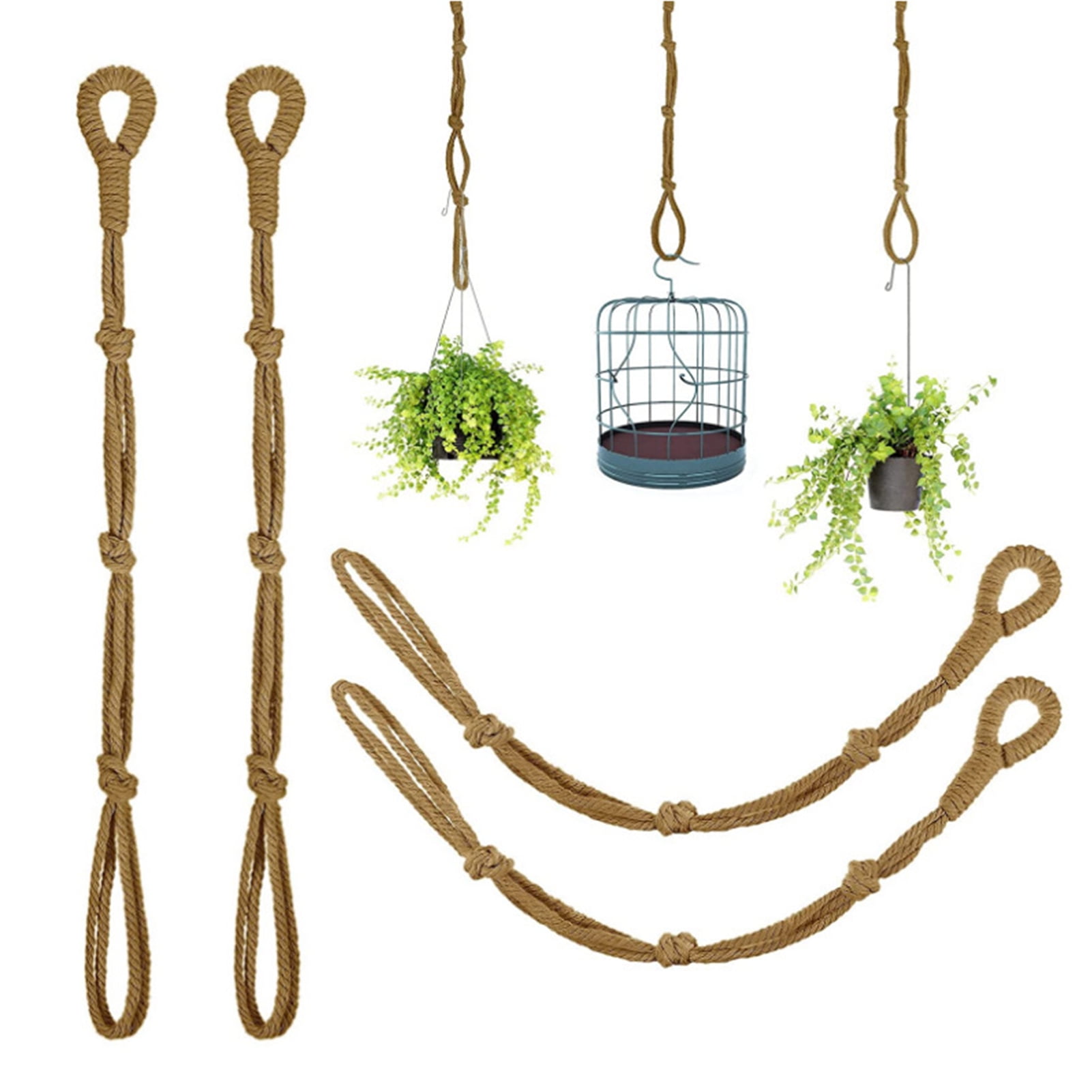 4Pcs Connectable Plant Hanging Extenders- Durable Rope Plant Hanger ...