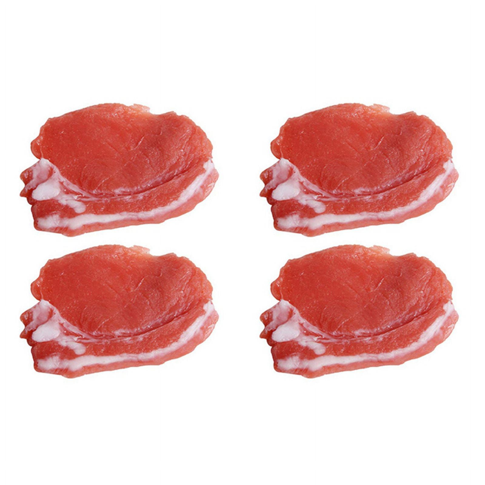 4Pcs Cooked Pork Simulation Lifelike Meat Food Kitchen Cabinet Desk ...