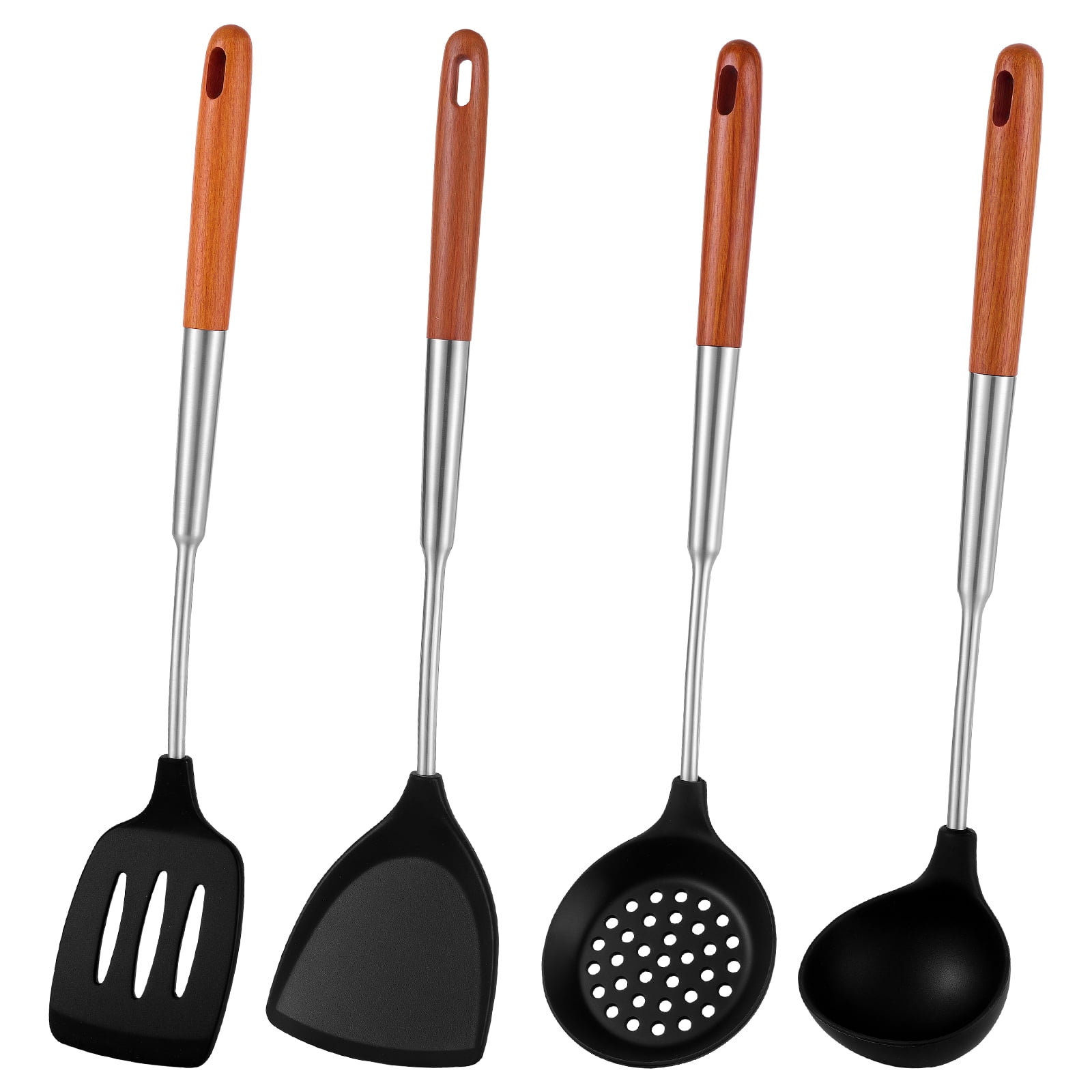 4Pcs Cooking Utensils Set Nonstick Silicone Utensils Set Heat Resistant ...