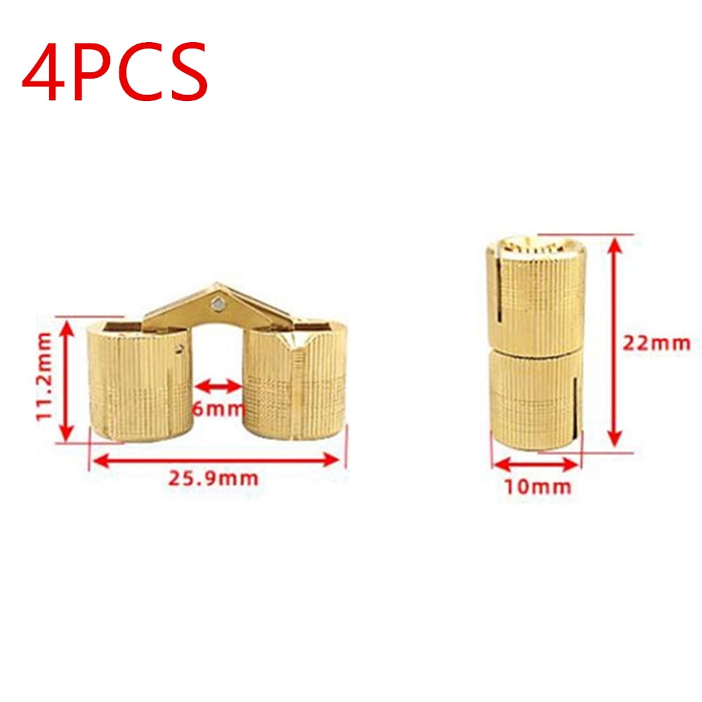 4Pcs Copper Barrel Hinges Hidden Hinge Design, Easy Installation for ...