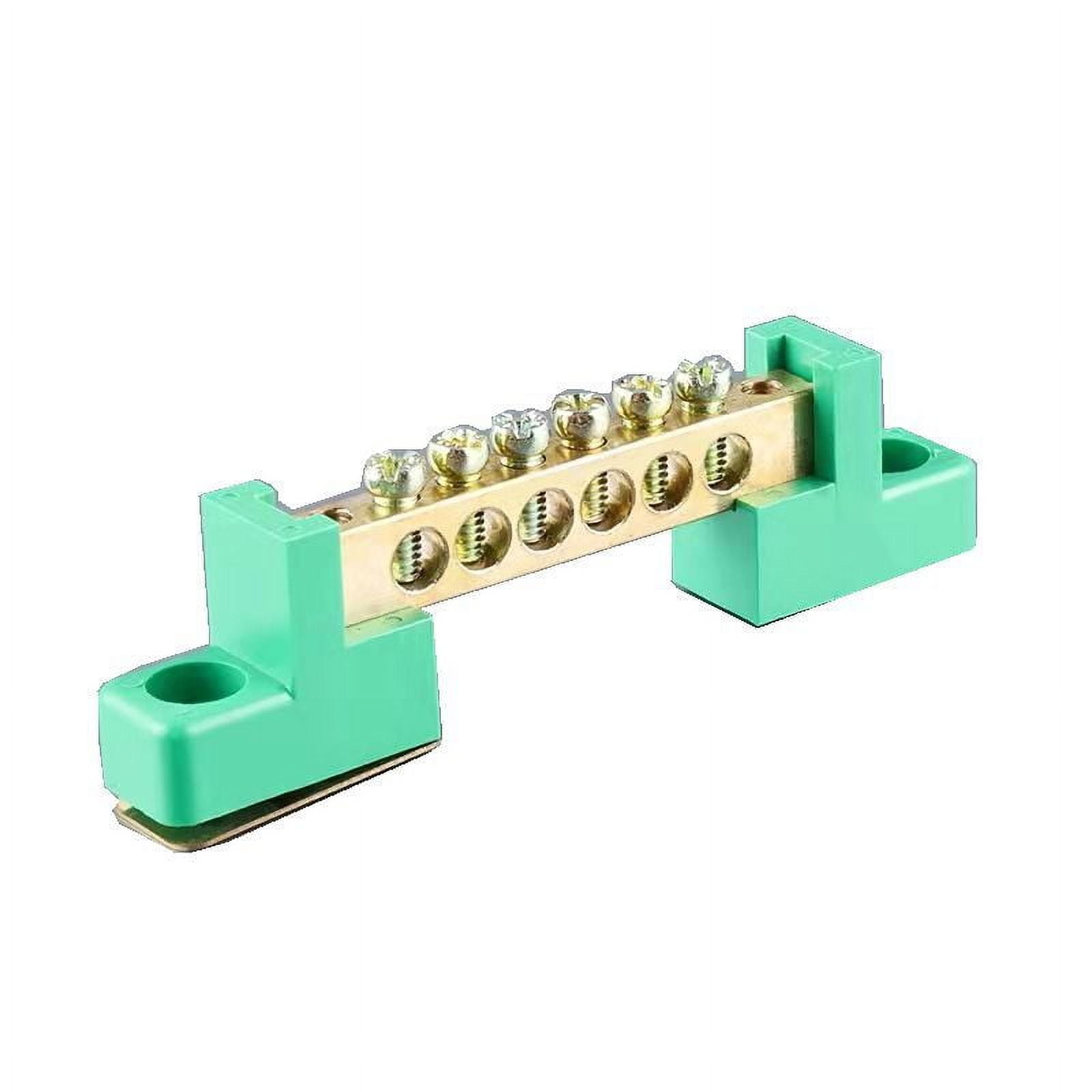 4Pcs Copper Grounding Bus Bar Terminal Block with Base for Electrical ...