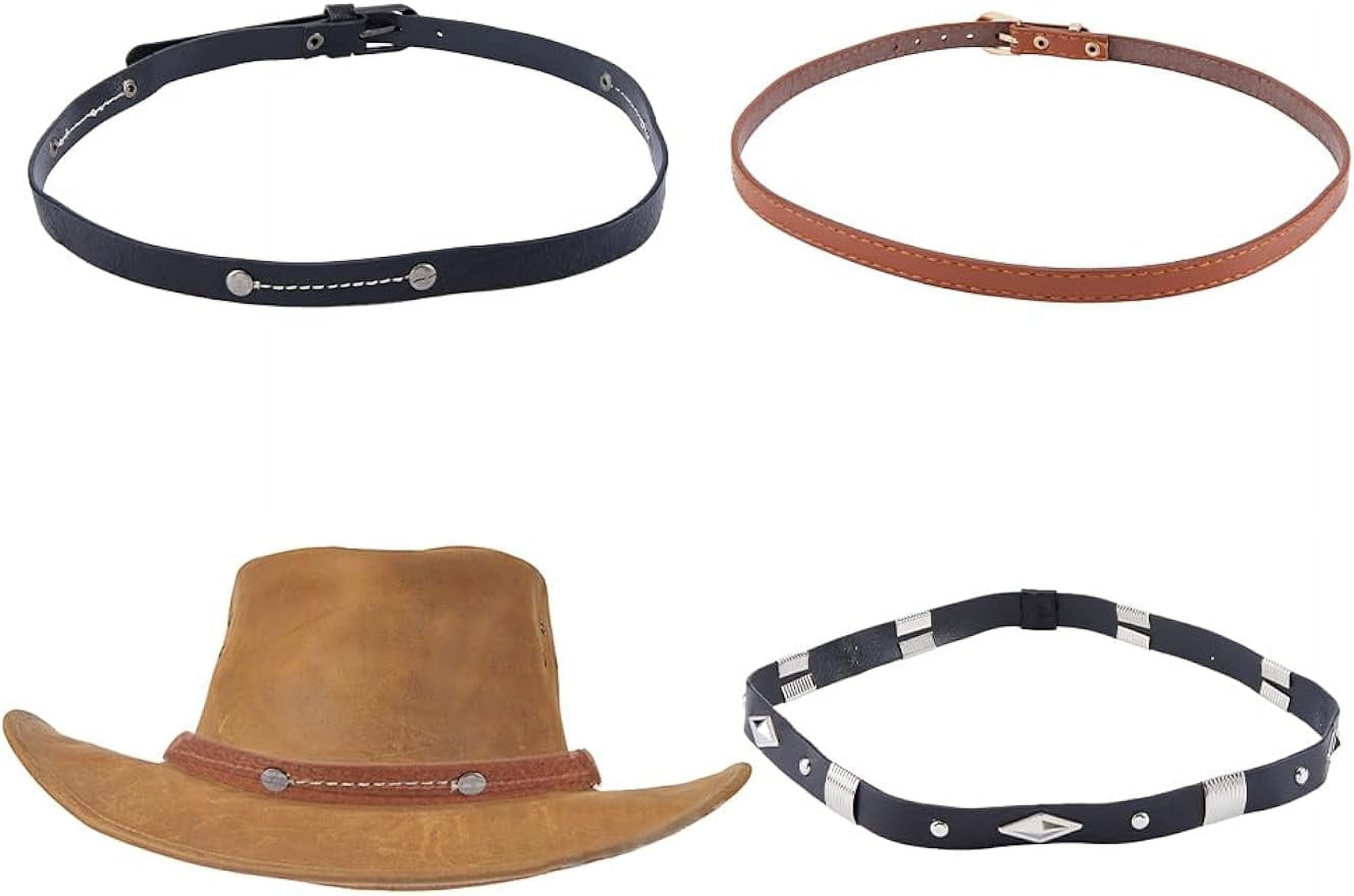 4Pcs Cowboy Hat Band Imitation Leather Southwestern Ethnic Western Hat ...