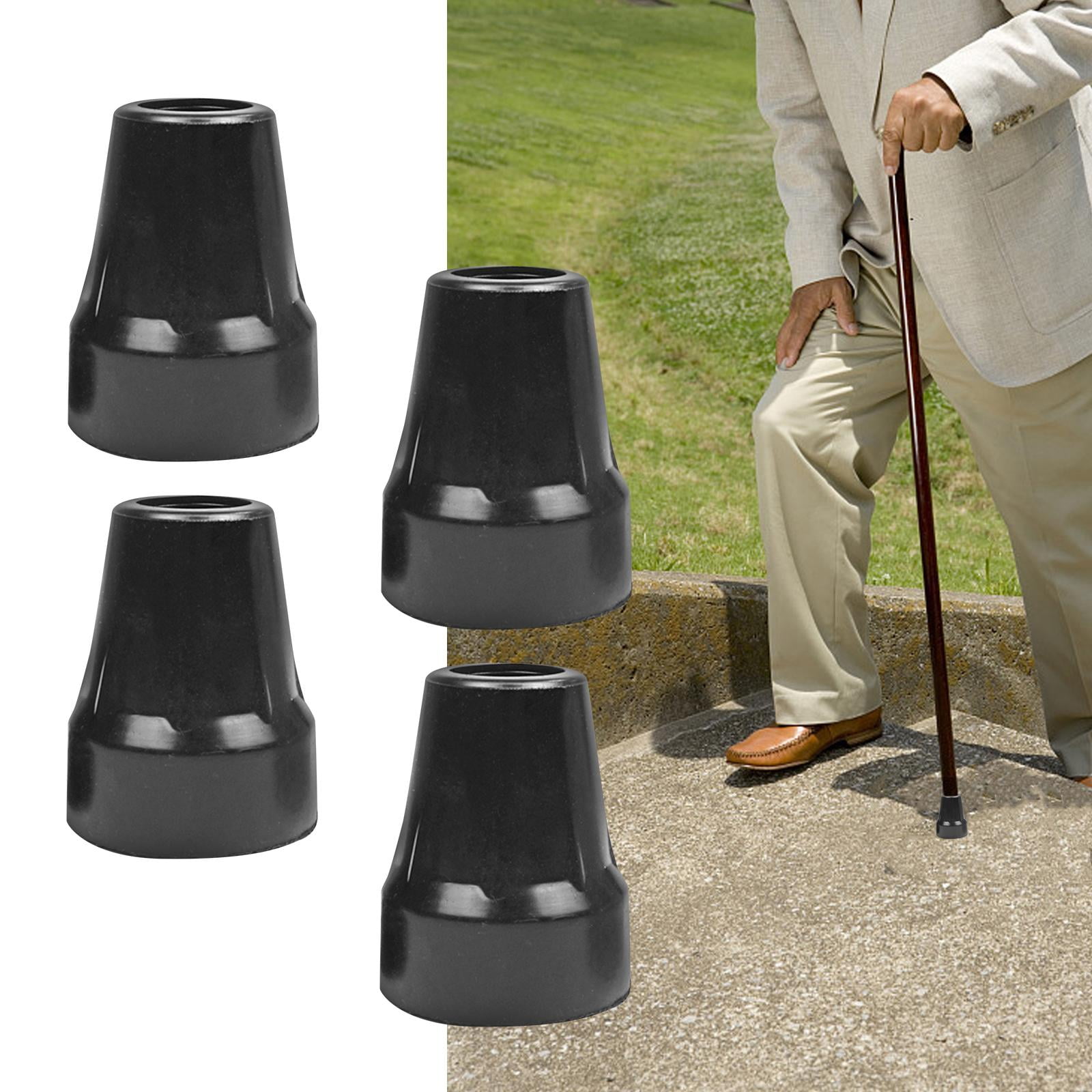 4Pcs Crutch Tips Replacement, Heavy Duty, Sturdy Reinforced Anti Skid ...