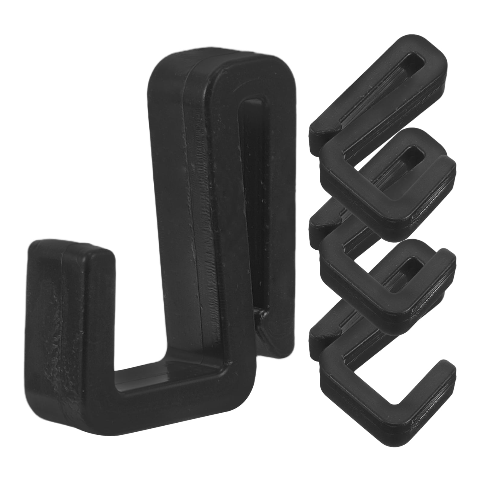 4Pcs Cubicle Hanger Hooks for Coats and Small Items Black Plastic Wall ...