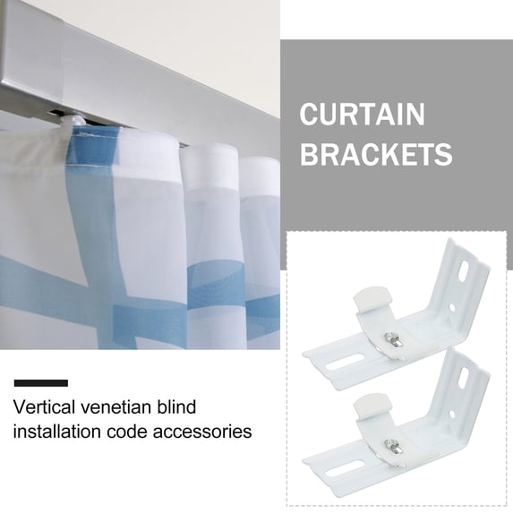 4Pcs Curtain L-shaped Bracket Simple Curtain Wall-mounted Durable ...