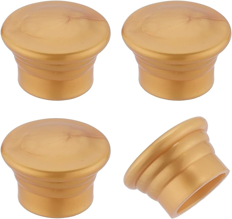 4Pcs Curtain Rod Cover Gold Curtain Pole End Plug 28mm Plastic Column ...