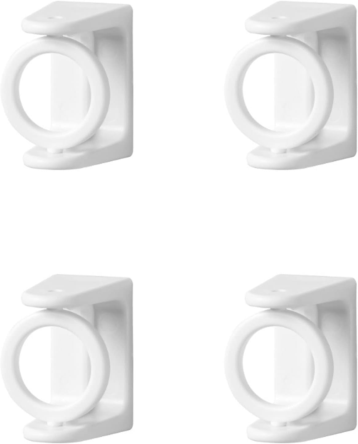 4Pcs Curtain Rod Holder,with Rotating Ring,Self Adhesive Curtain Rod ...